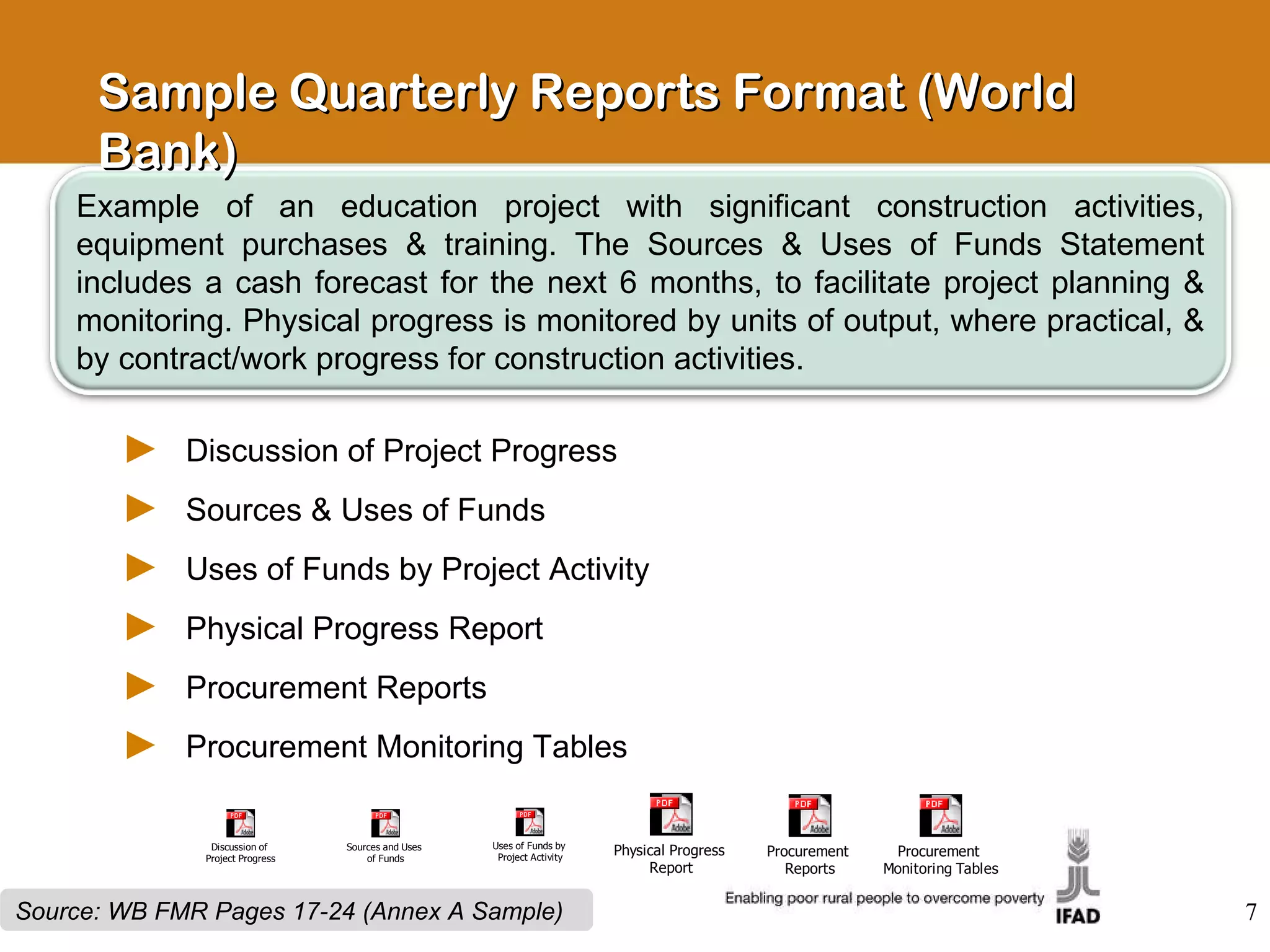 project financial statements and quarterly reporting | PPT