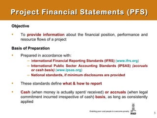 project financial statements and quarterly reporting | PPT