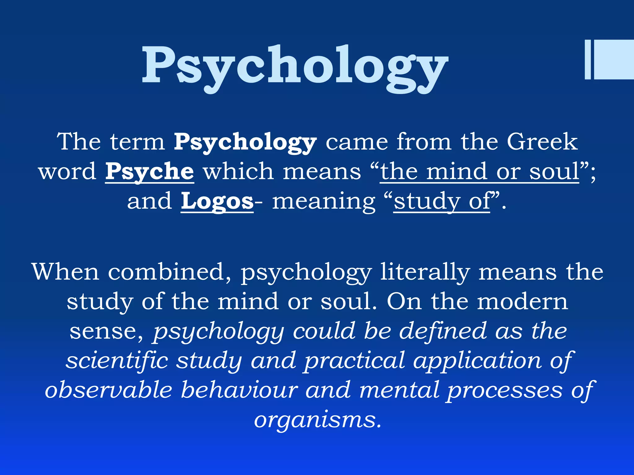 Introduction to Psychology | PPTX