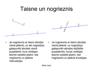 1.punkts, taisne, plakne un ģeometriskas figūras | PPTX