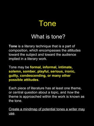Purpose, Audience, Form and Tone | PPT