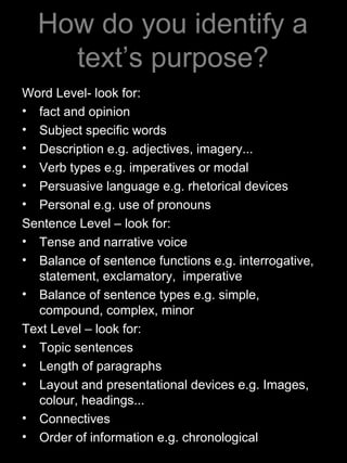 Purpose, Audience, Form and Tone | PPT