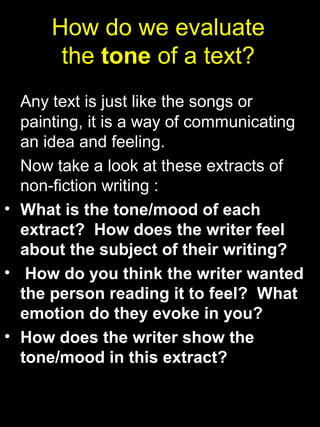 Purpose, Audience, Form and Tone | PPT