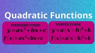 First Quarter: Quadratic Functions Notes.pptx