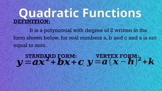 First Quarter: Quadratic Functions Notes.pptx