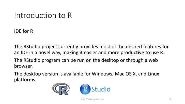 1 R Tutorial Introduction | PPT