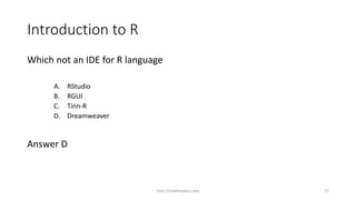 1 R Tutorial Introduction | PPT
