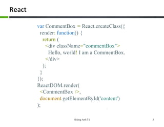 Introduction to ReactJS | PPT