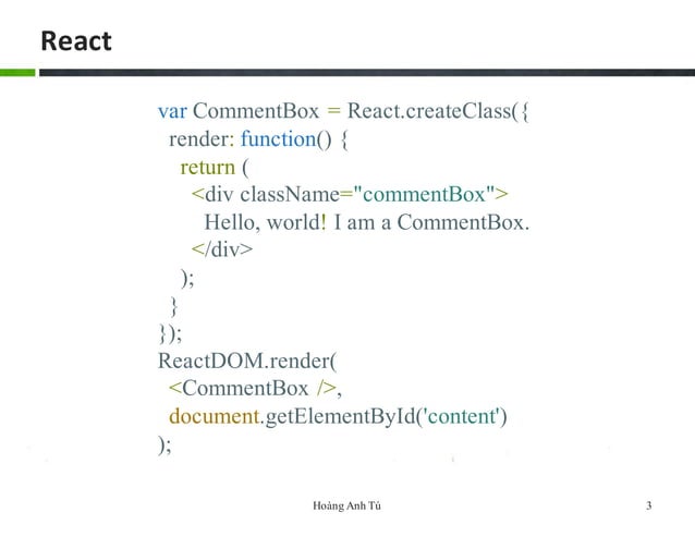 Introduction to ReactJS | PPT