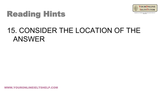 IELTS Reading Overview | PPTX