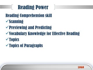 reading power | PPT