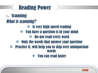 reading power | PPT
