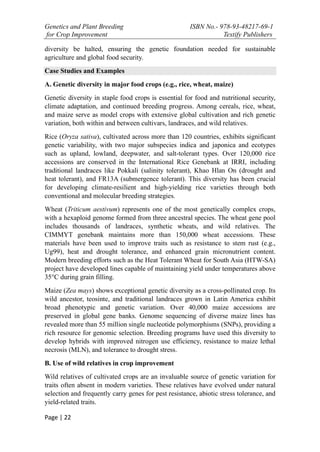 Genetic Variation and Diversity in Plants - Chaitanya Vankalas | PDF
