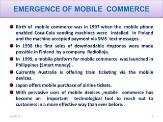 Real time mobile Commerce | PPTX