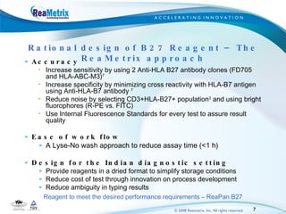 ReaPan B27 | PPT | Blood Disorders | Diseases and Conditions