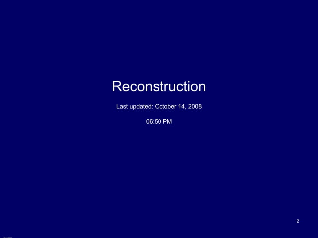 Reconstruction | PPT