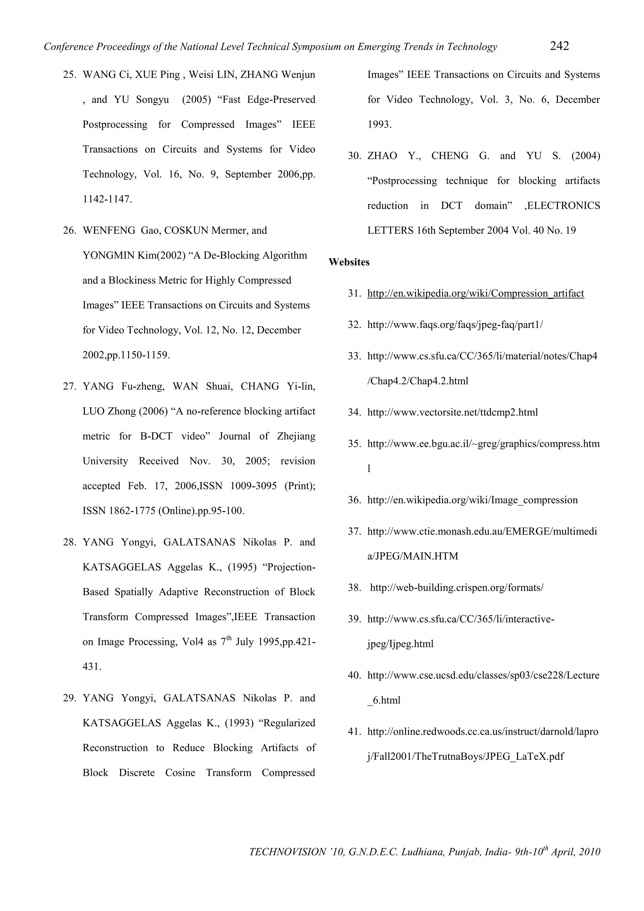 Reduction Of Blocking Artifacts In Jpeg Compressed Image Pdf