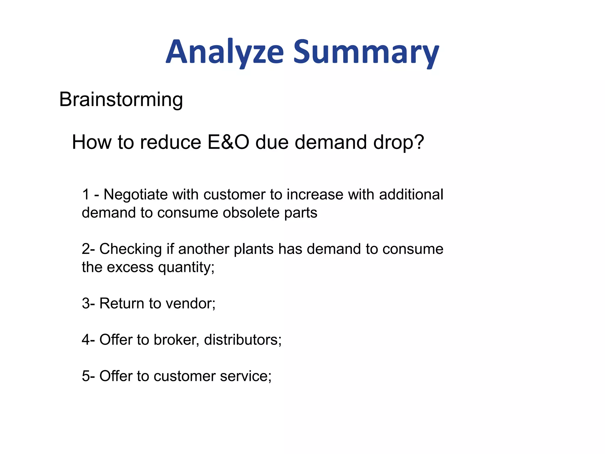 Lean DMAIC for Obsolete Material Stock Reduction | PPTX