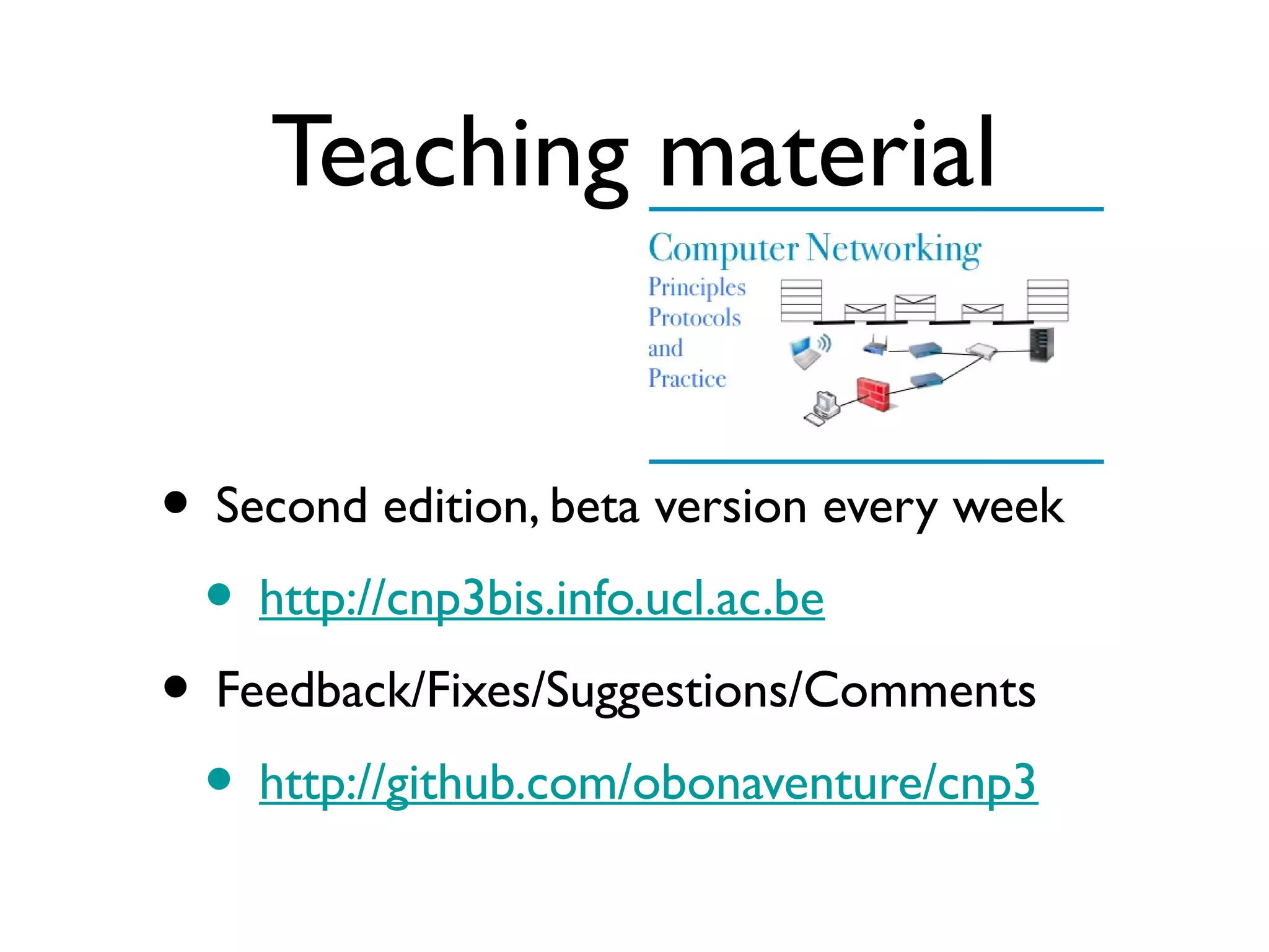 Computer Networking : Principles, Protocols and Practice - lesson 1 | PPT