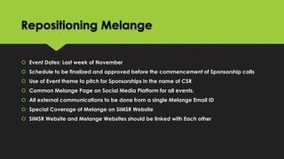 Repositioning College Fest - Melange | PPT | Free Download