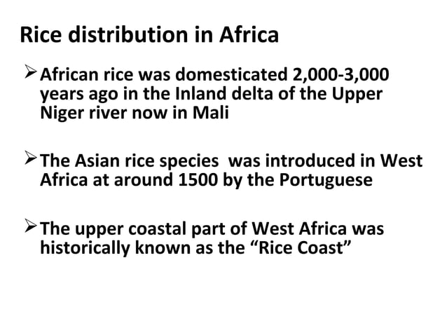 1 Origin of Rice in the world | PPT