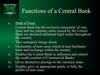 1. role of central bank (1) | PPT