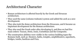 1-Roman-Architectureand it's architecture | PPT