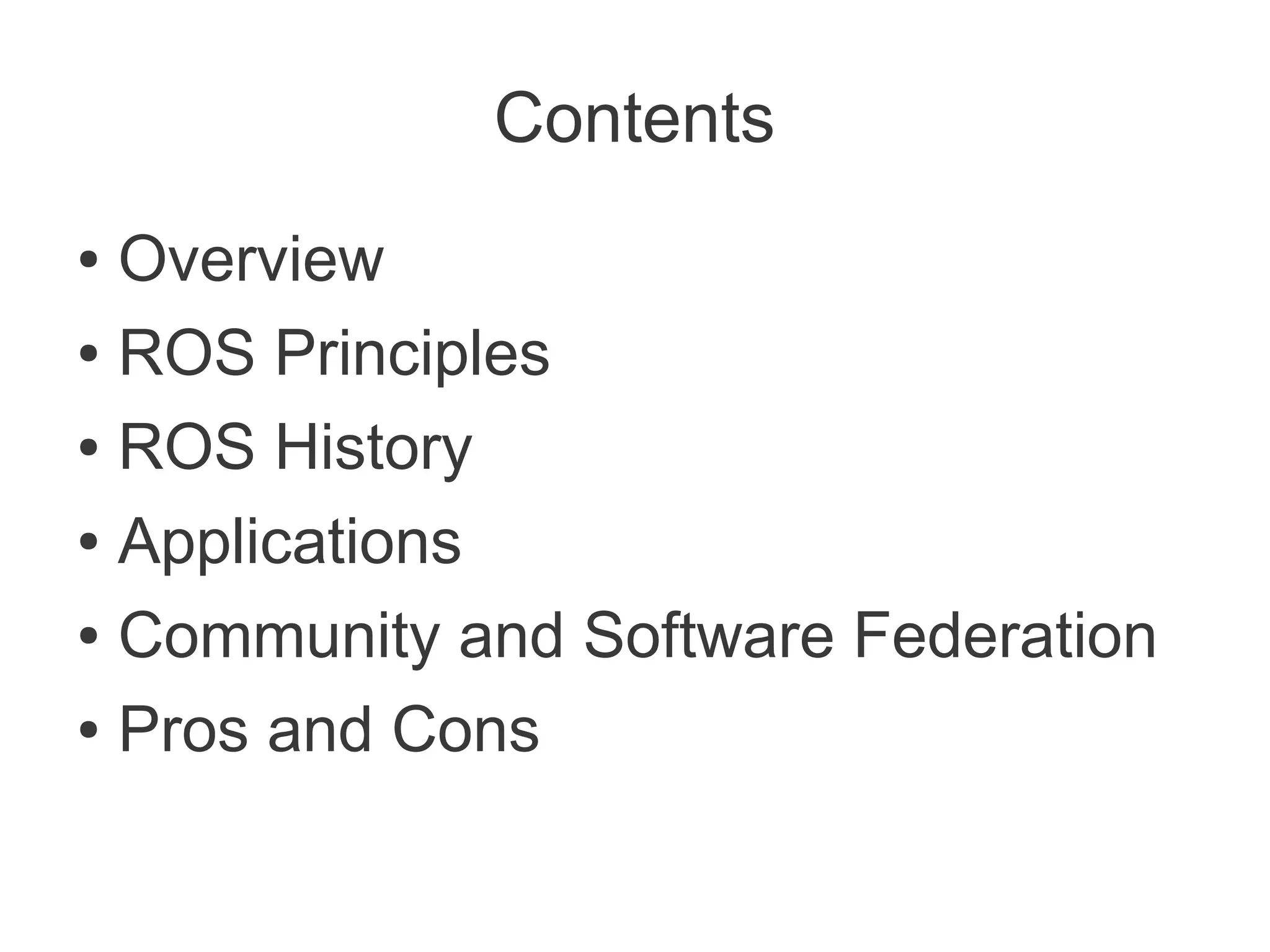 Ros platform overview | PDF