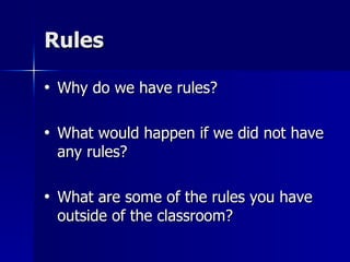 1 Rules, Expectations, And Procedures | PPT