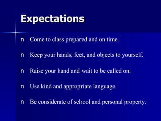 1 Rules, Expectations, And Procedures | PPT