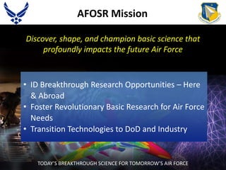 Russell - Welcome & Introduction - AFOSR Overview - Spring Review 2012 ...