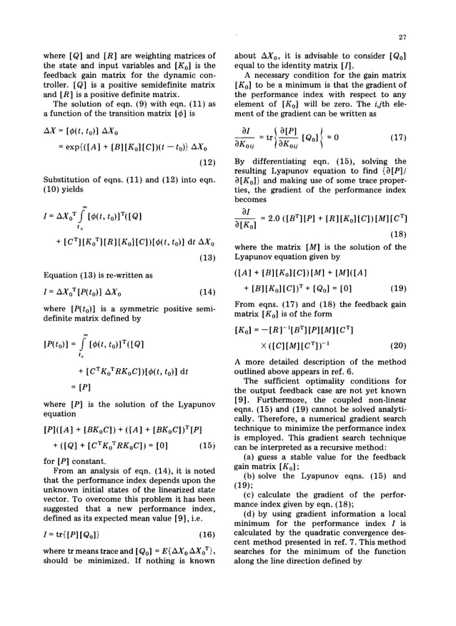 Optimal Output Feedback Design Of A Shunt Reactor Controller For