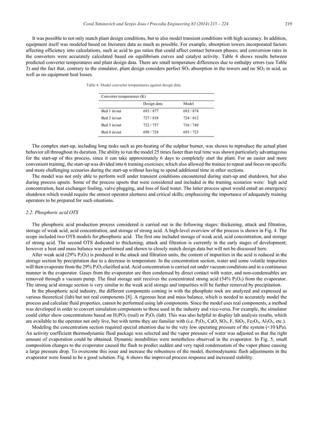 Dynamic operator training simulators for sulphuric acid, phosphoric acid, and DAP production ...
