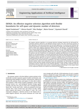 DENSA:An effective negative selection algorithm with flexible boundaries for self-space and ...