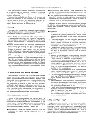 How to approach supervisors for research opportunities | PDF