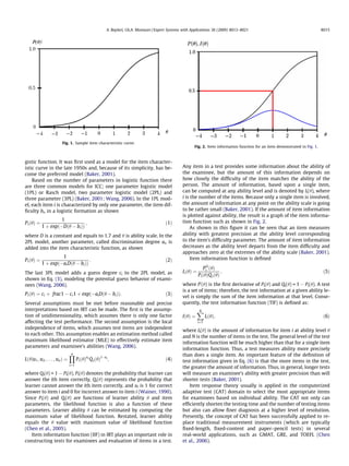 Design a personalized e-learning system based on item response theory and artificial neural ...