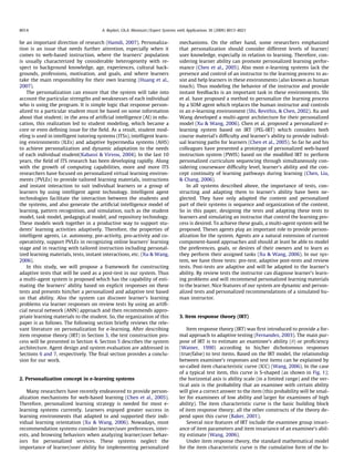 Design a personalized e-learning system based on item response theory and artificial neural ...