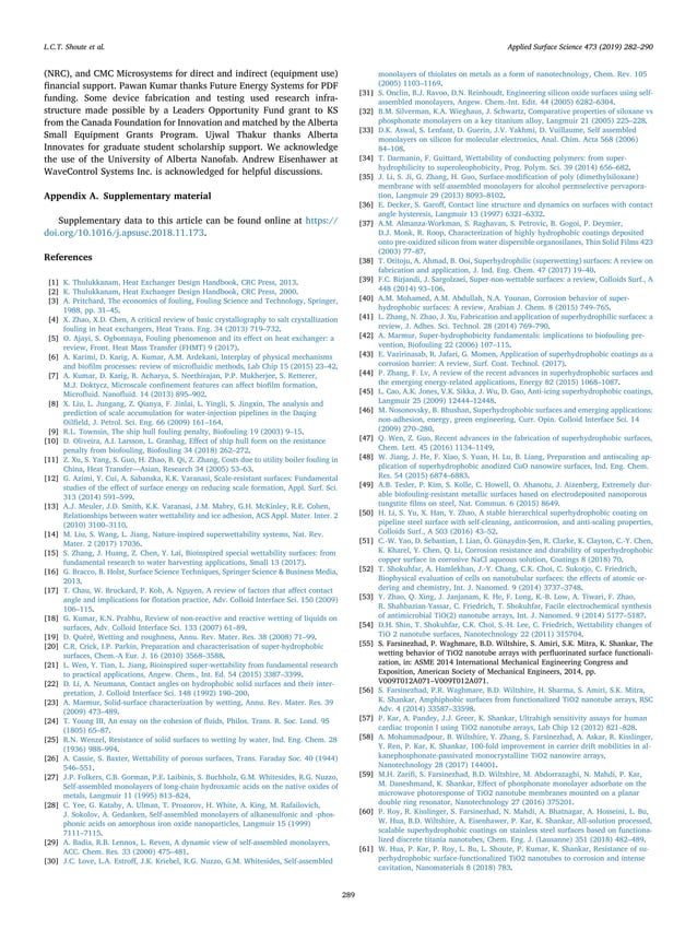 Threshold hydrophobicity for inhibition of salt scale formation on ...