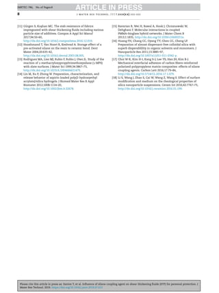 Influence of silane coupling agent on shear thickening fluids (STF) for ...