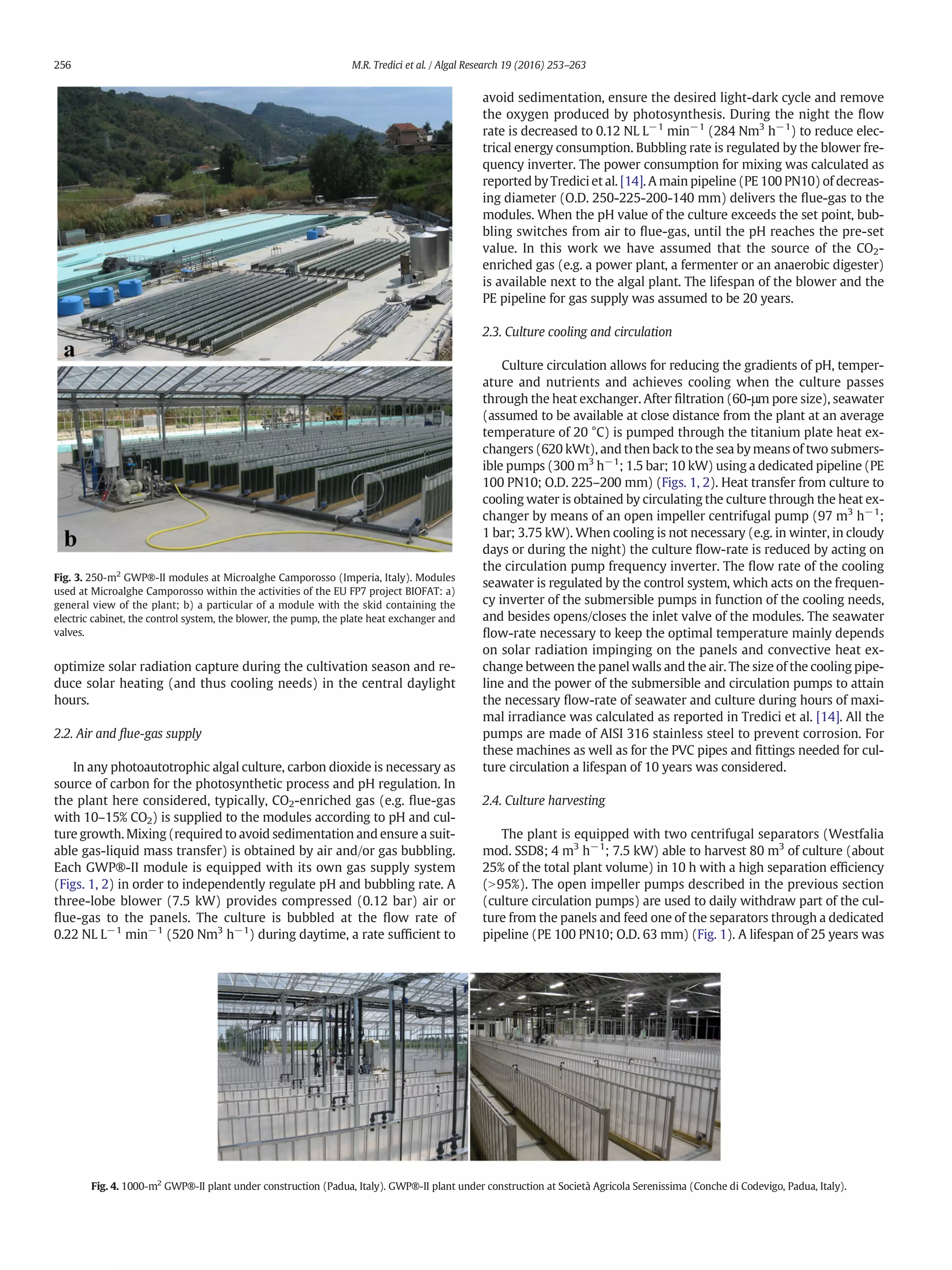 Techno- economics analysis of microalgal biomass production in a 1 ha green Wall Panel (GWP ...