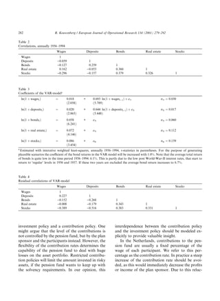 Scenario generation and stochastic programming models for asset ...