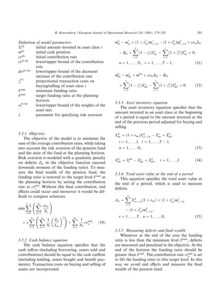 Scenario generation and stochastic programming models for asset ...