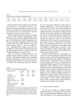 Scenario generation and stochastic programming models for asset ...