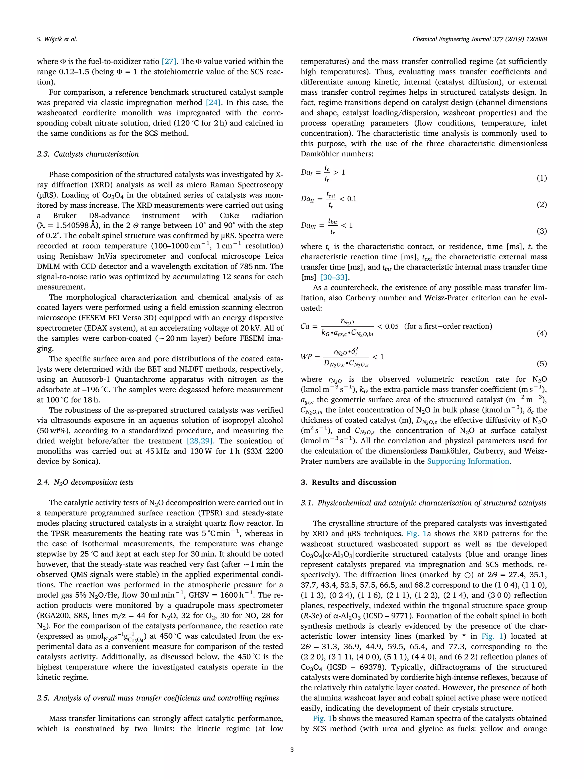 Robust Co3O4|α-Al2O3|cordierite structured catalyst for N2O abatement – Validation of the SCS ...