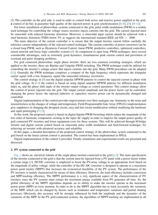 Control technique for single phase inverter photovoltaic system connected to the grid | PDF