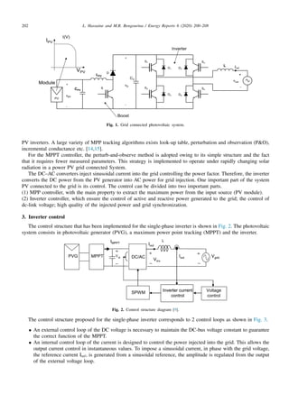 Control technique for single phase inverter photovoltaic system ...
