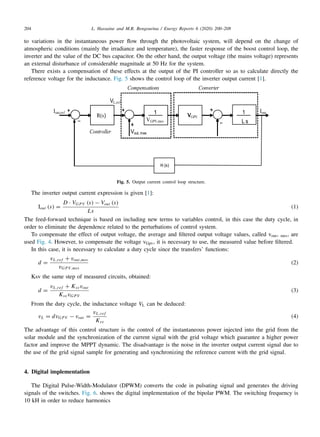Control technique for single phase inverter photovoltaic system ...