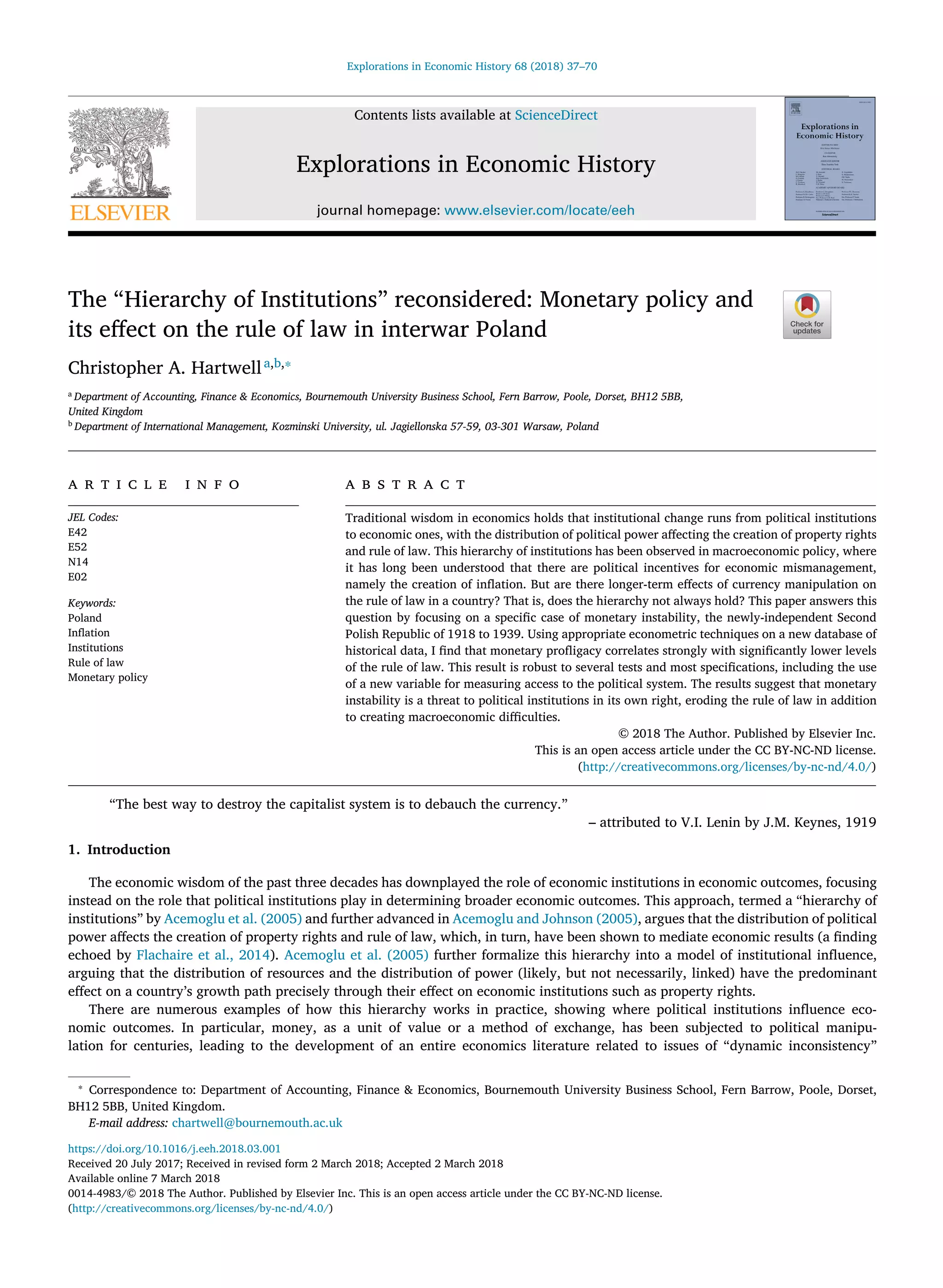 Explorations in Economic History | PDF