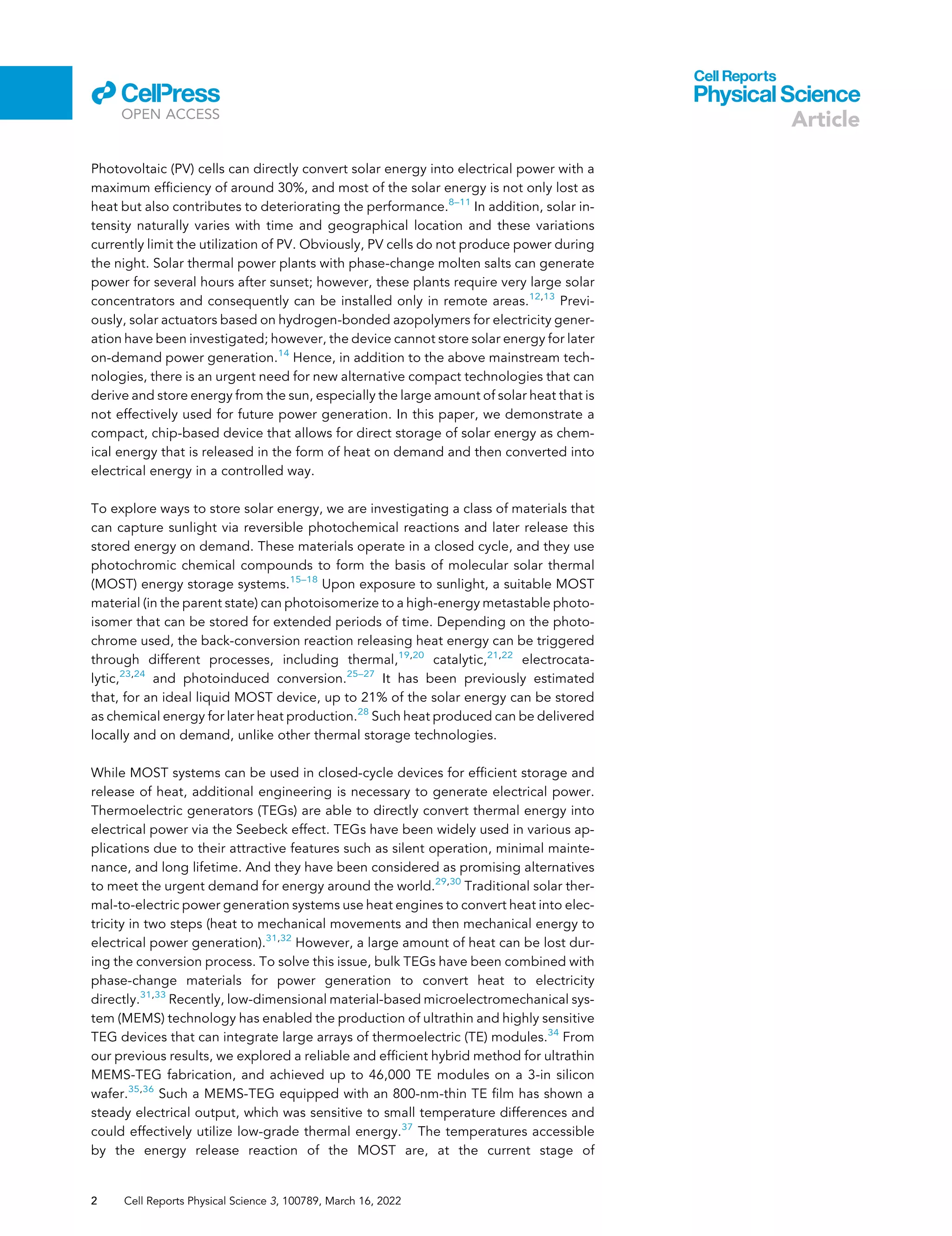 Chip-scale solar thermal electrical power generation | PDF