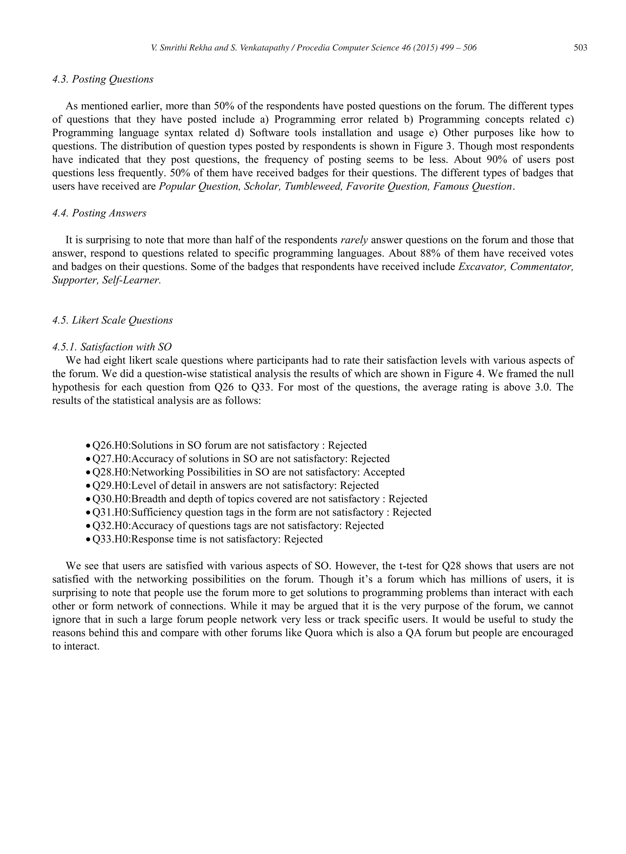 Individual and social benefits of online discussion forums | PDF